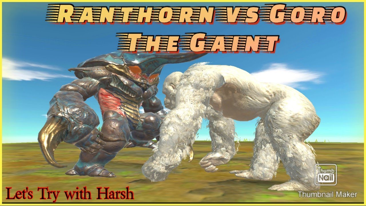Ranthorn vs Goro The Giant First Match In ARBS MOBILE | Animal Revolt ...