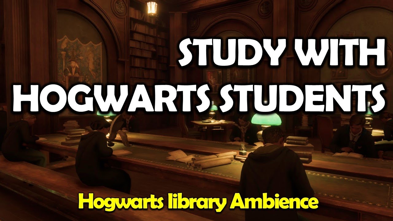 [2 hours] Study with me at Hogwarts library | Harry Potter Ambience ...