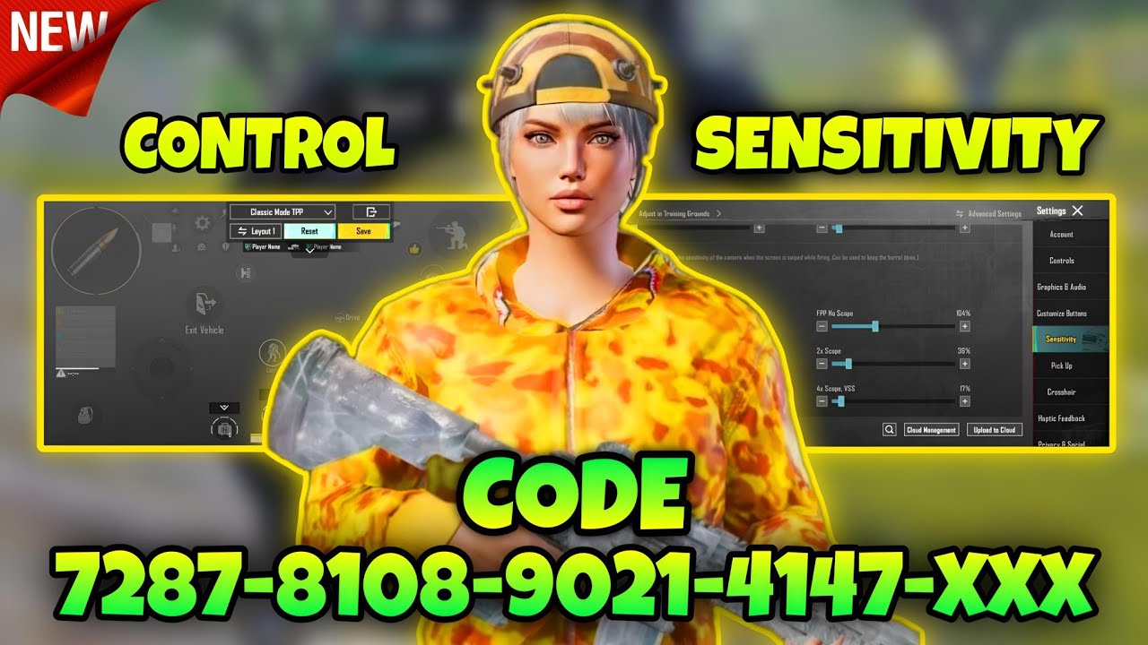Bgmi best sensitivity settings code today | Bgmi 4 finger claw control ...