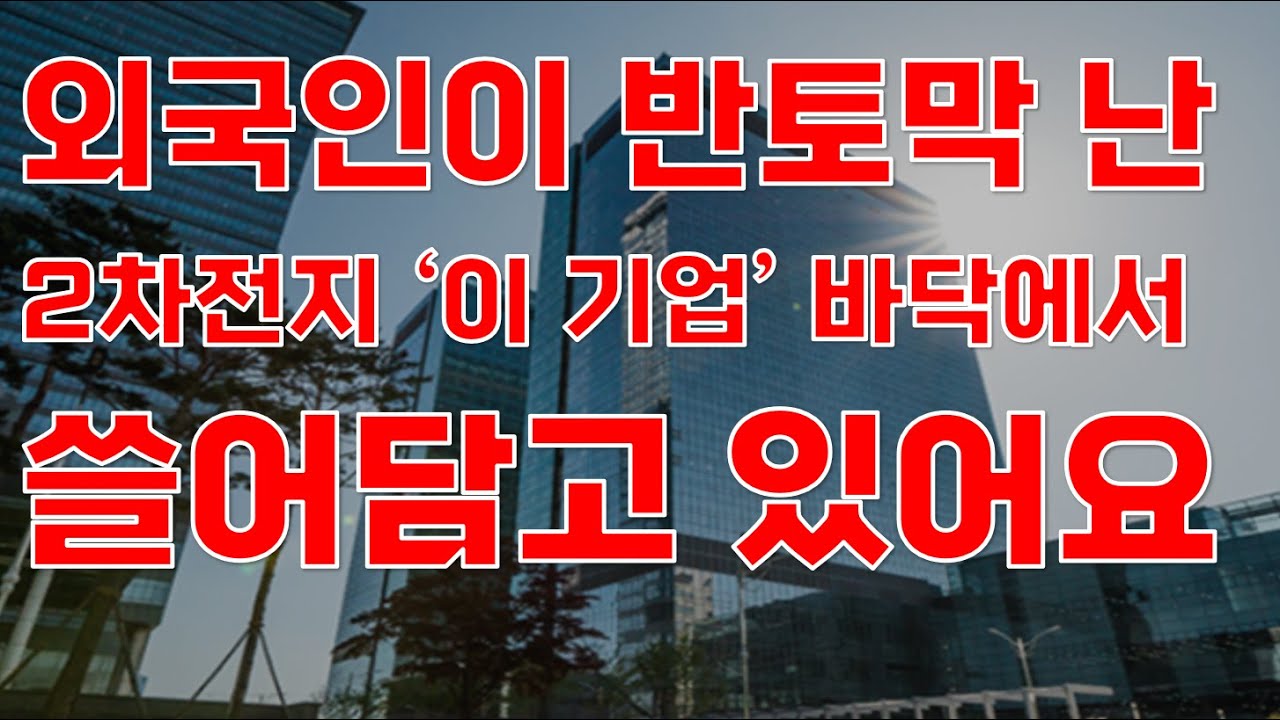 상한가 외국인이 반토막 난 2차전지 이 기업 바닥에서 쓸어담고 있어요 2차전지관련주 에코프로비엠 주식전망 엘앤에프