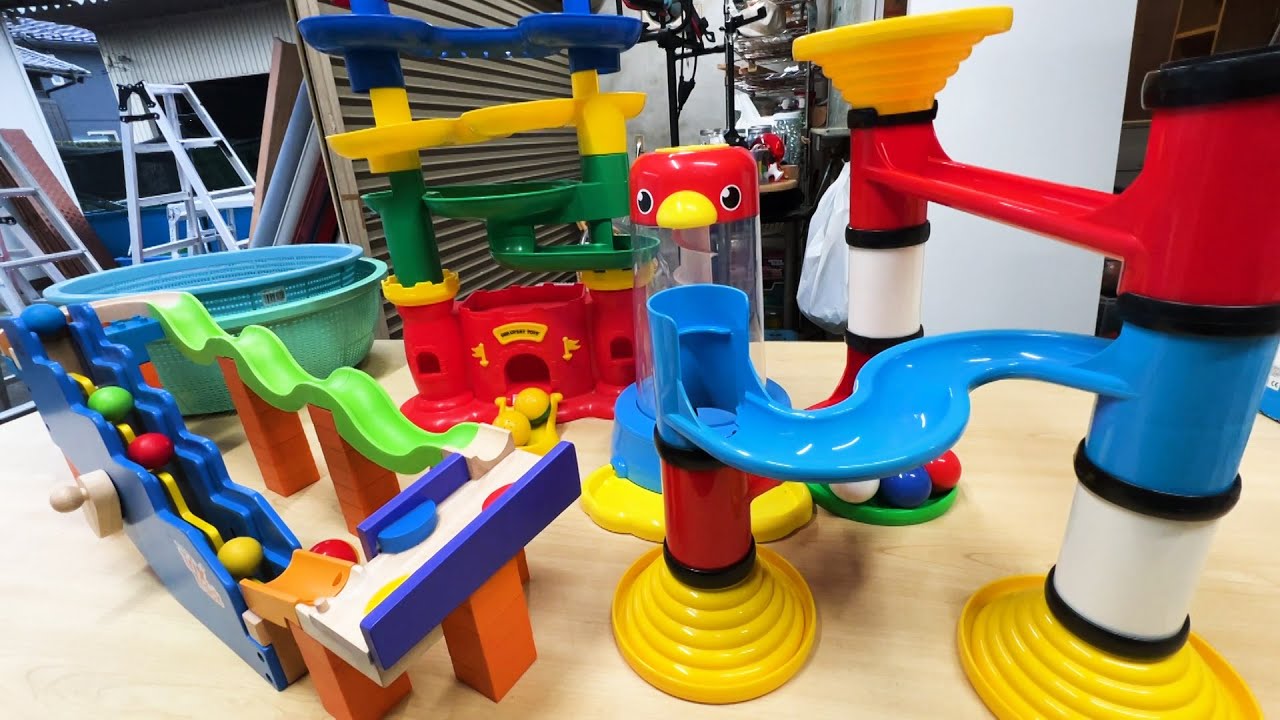 Marble run race☆trix track wave slope & 4 types of marble run courses ...
