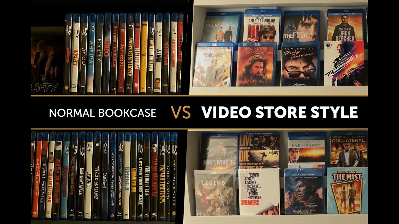 Blu-ray Display Bookcase | Showcase Your Movie Collection Front ...