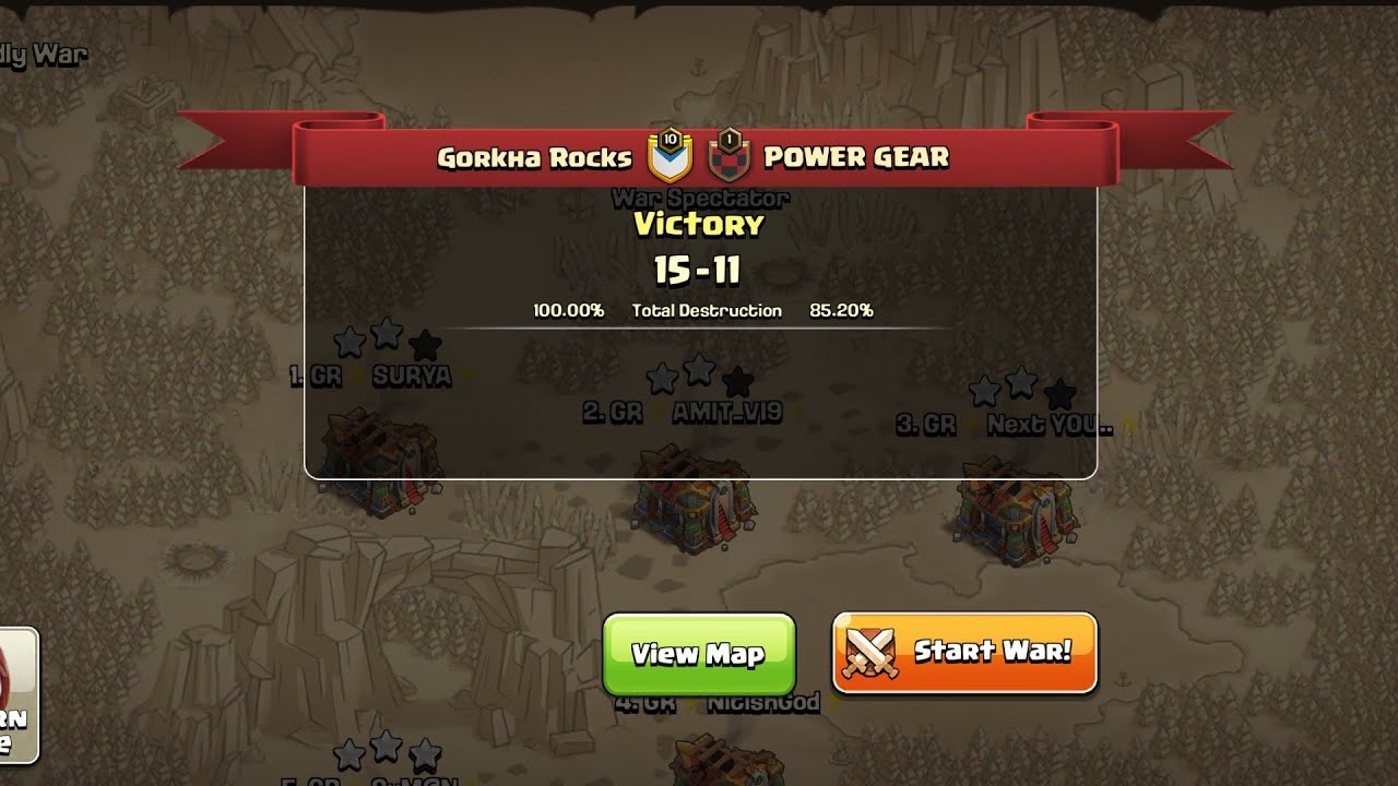 Perfect War Against Power Gear Clan - YouTube