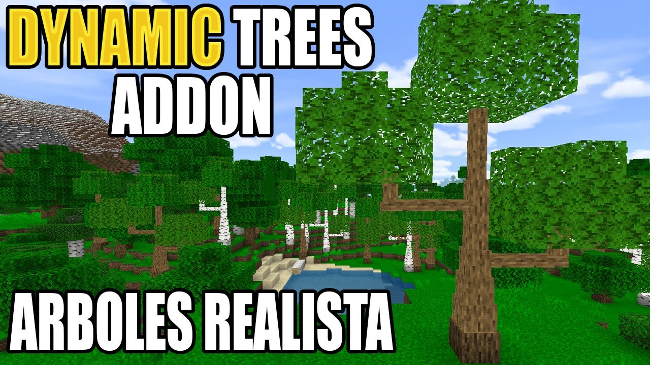 👉 Dynamic Trees ADDON para Minecraft PE 1.16 / Bedrock ARBOLES REALISTA ...