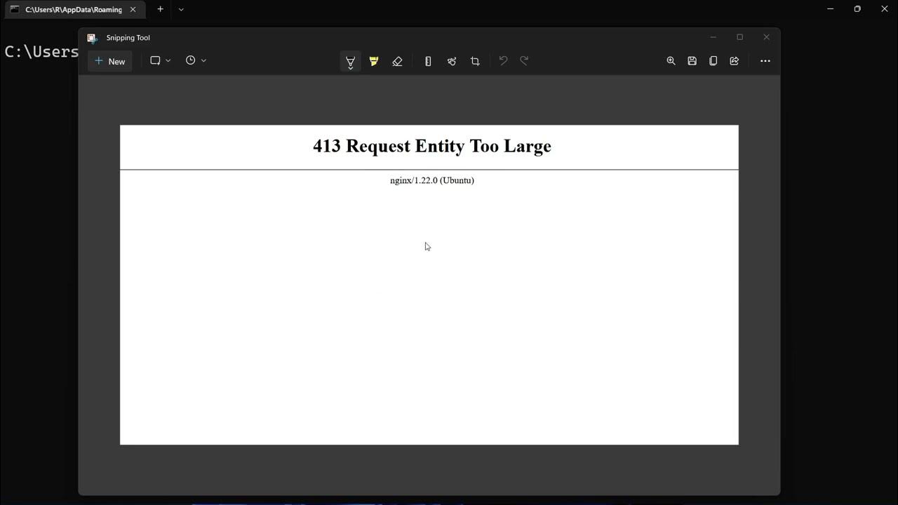 Solve 413 Request Entity Too Large Error - YouTube