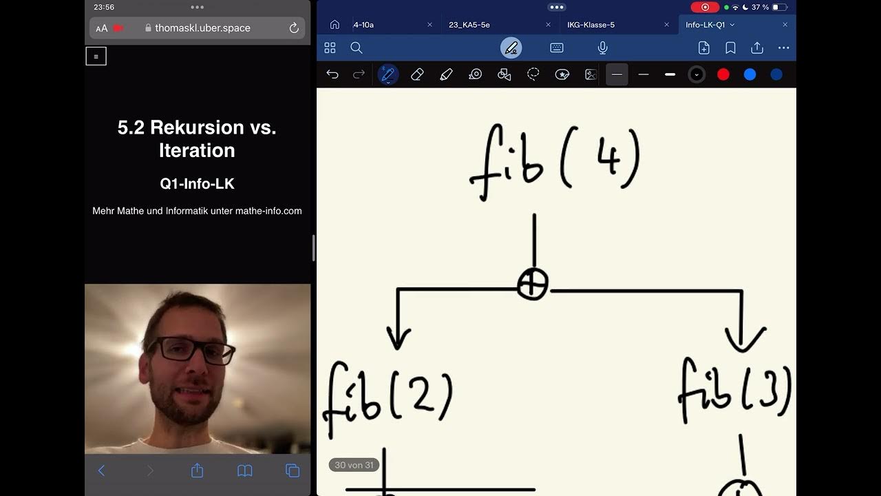 Info-LK-Q1: 5.2 Rekursion vs. Iteration - YouTube
