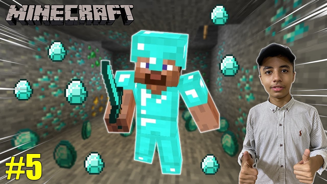 FINALLY I MADE A FULL DIAMOND ARMOUR | MINECRAFT GAMEPLAY #5 - YouTube