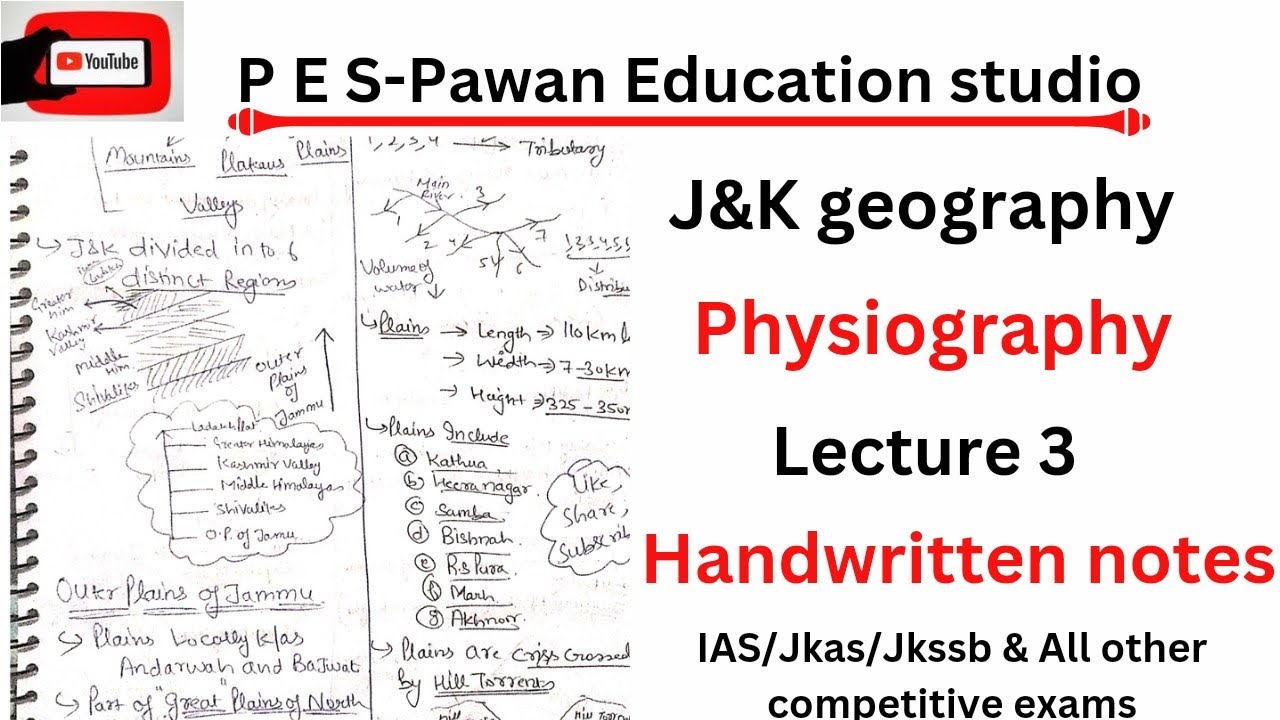 J&k geography | physiography | Lecture 3 | Ias.jkas.jkssb by varun sir ...