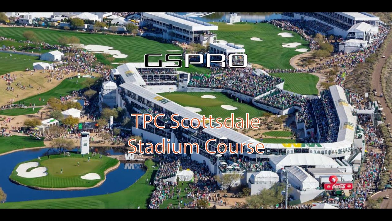 TPC Scottsdale Stadium Course - GSPro - Bushnell Launch Pro - YouTube