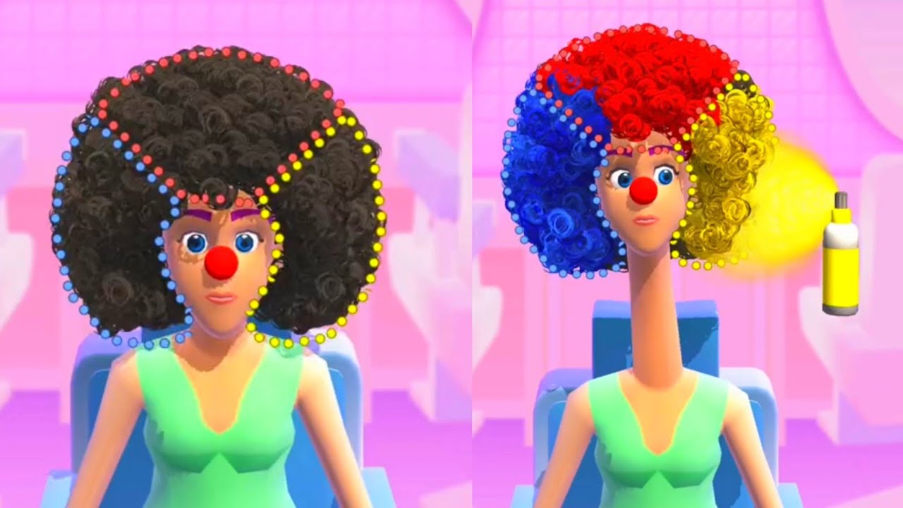 Hair Dye! Game 💆‍♀️👩‍🦰💇‍♀️ Pro Levels Walkthrough Android,iOS Funny ...