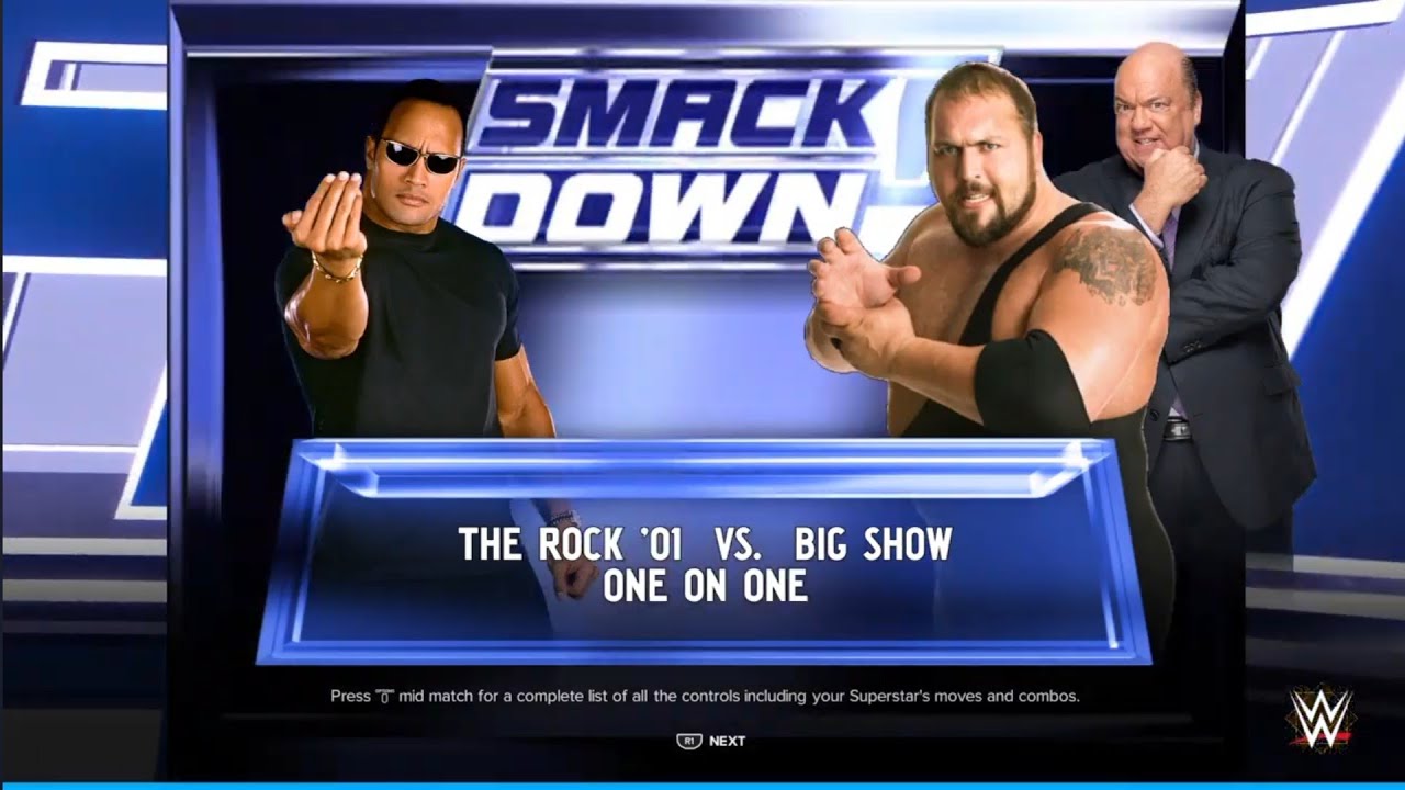 The Rock vs The Big Show. Smackdown. WWE 2K24 - YouTube