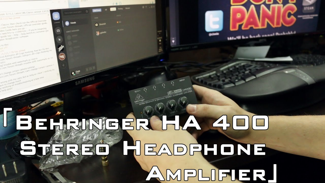 Unboxing: Behringer HA 400 Ultra Compact 4 Channel Stereo Headphone ...