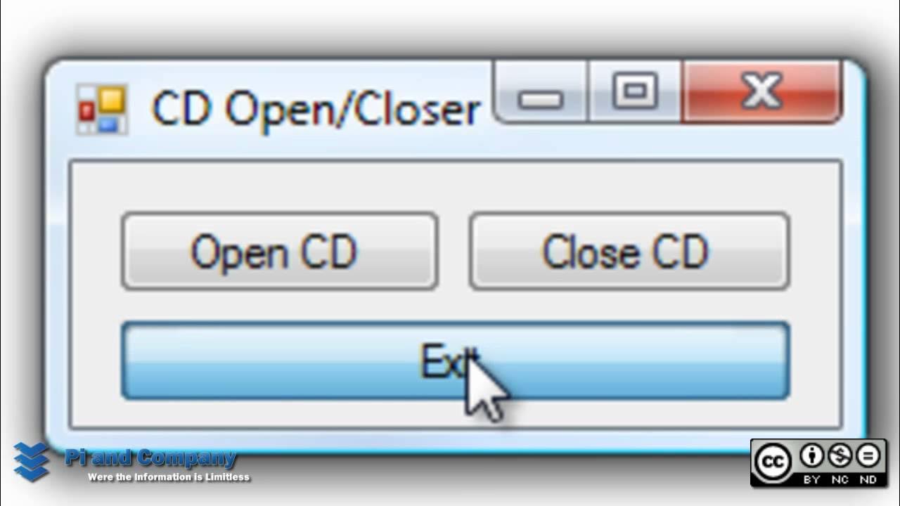 Visual Basic 2008 Tutorial - Open/Close CD Drive Program - YouTube