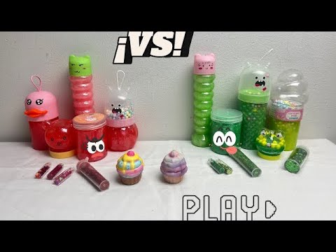 RED VS GREEN (slime Asmr ) - YouTube