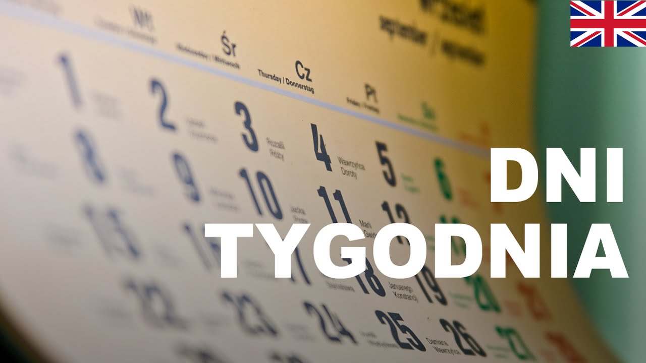 Learn Polish Vocabulary - Days of the week (Dni tygodnia) - YouTube