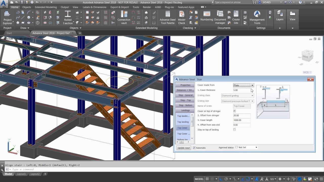 Getting Started with Advance Steel: Part 11 - Creating straight stairs ...