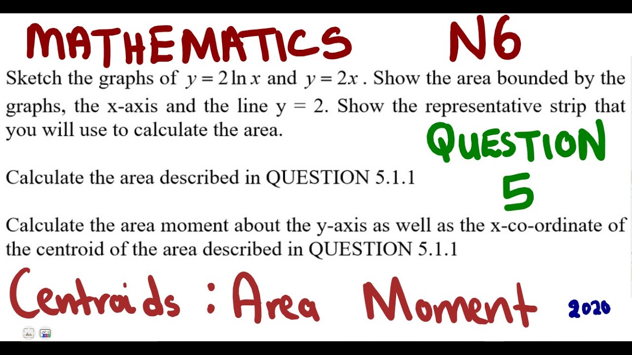 Mathematics N6 Centroids , Area Moments April 2020 ...