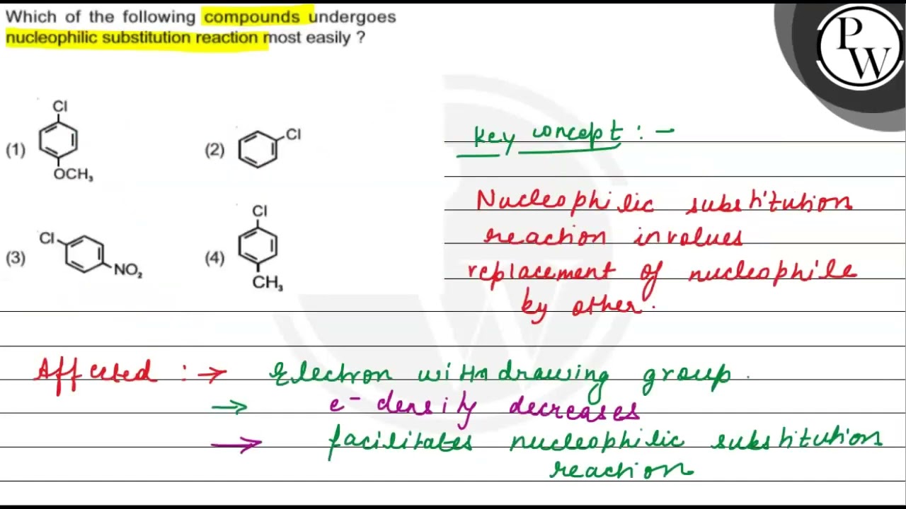 Which of the following compounds undergoes nucleophilic substitutio ...