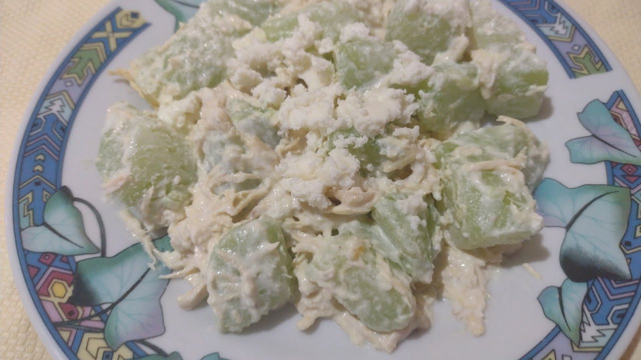 ensalada de chayote con pollo - YouTube