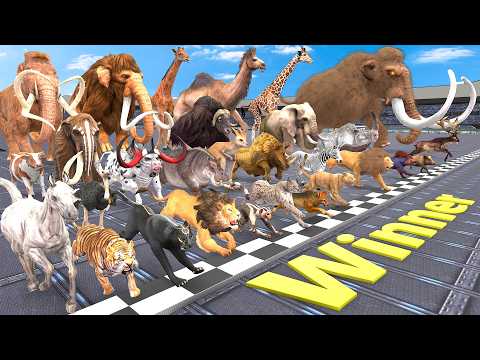 Ultimate Race 30 Wild Animals Speed Challenge Who is the Fastest Animal Revolt Battle Simulator