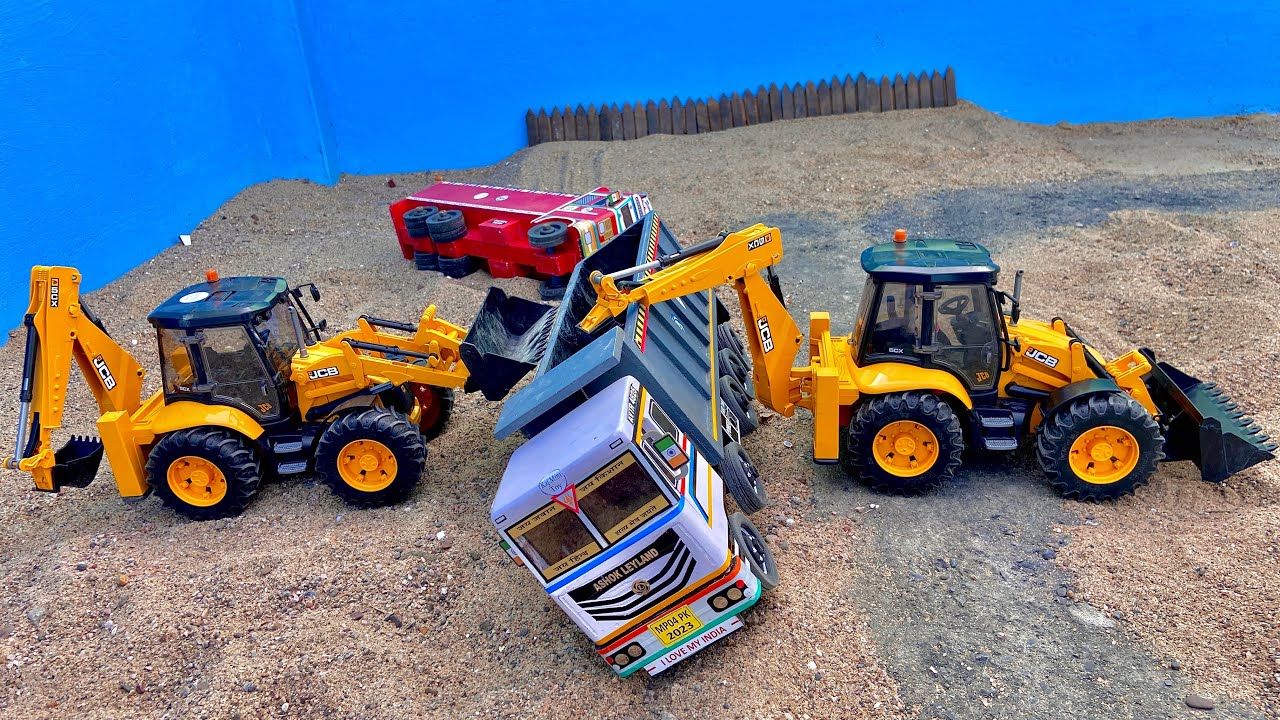Die Construction Work | TATA 12 Tyre Dump Truck Accident Pulling out By ...
