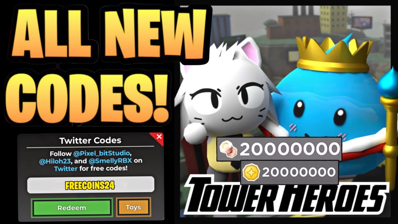 *NEW* ALL WORKING CODES FOR TOWER HEROES IN 2024! ROBLOX TOWER HEROES ...