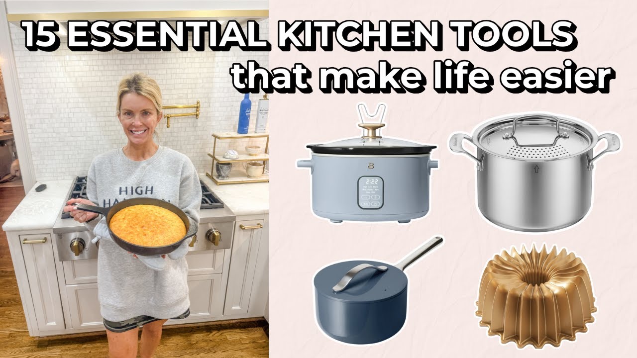 15 Essential Kitchen Tools (Best Non-Stick Cookware, Amazon Kitchen Gadgets, & More!) - YouTube