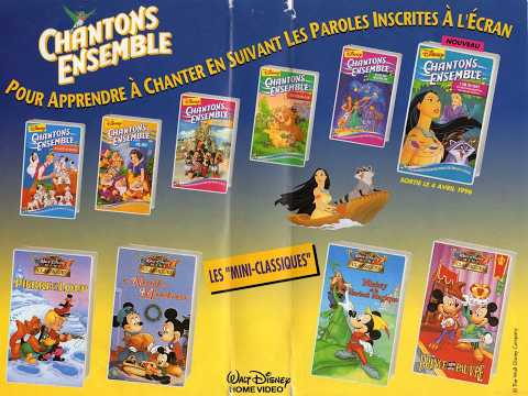 Disney's Chantons Ensemble (Bande Annonce Pub VHS 1996)(France)