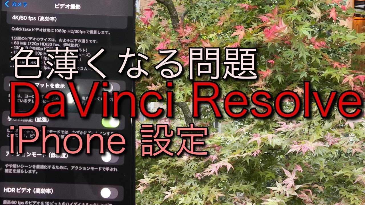 DaVinci Resolveでi phone動画を編集ソフトに入れたら 色が変になる現象を解決したよっ！ - YouTube