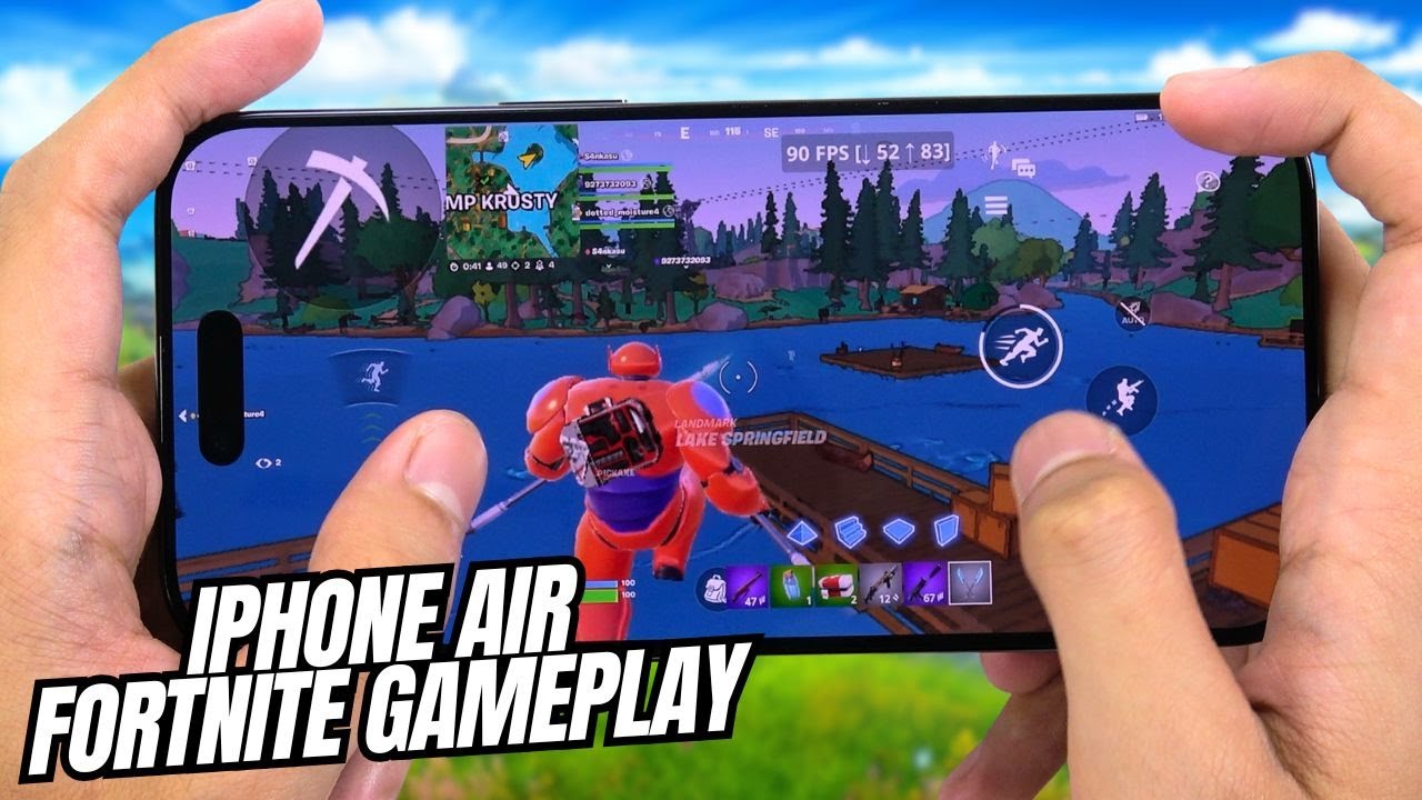 iPhone Air Fortnite Mobile Gameplay | Apple A19 Pro - YouTube