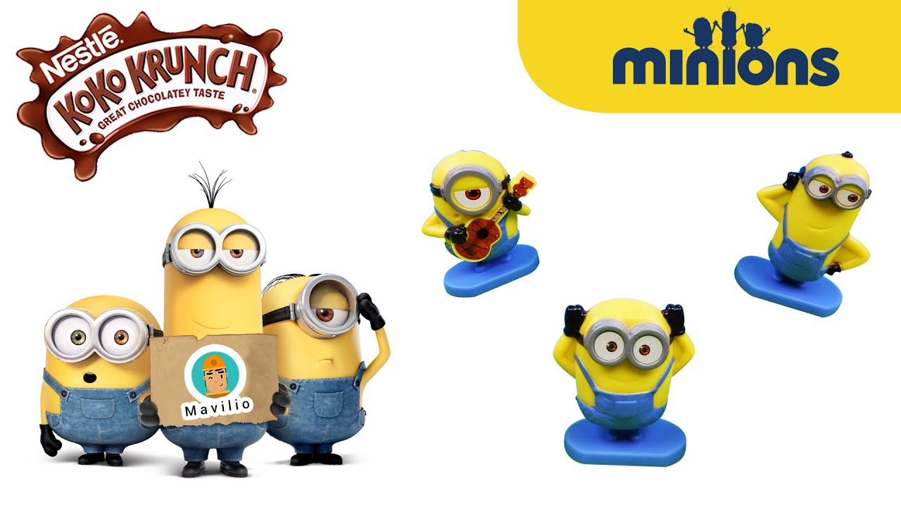 2015 Nestle Koko Krunch Minions Dancing Toys Set Complete - YouTube