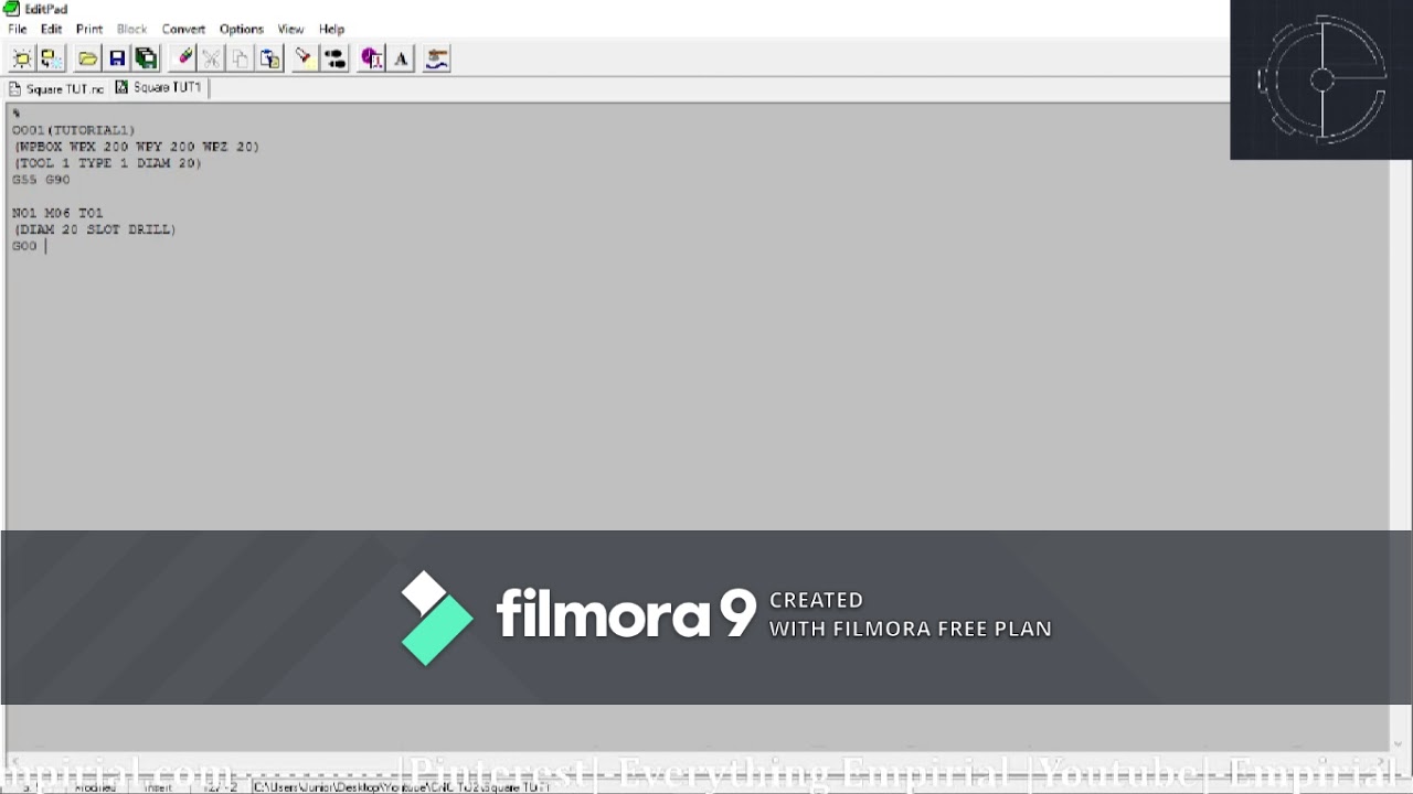 CNC TUTORIAL 1 How to cut a square using CNC milling simulator - YouTube