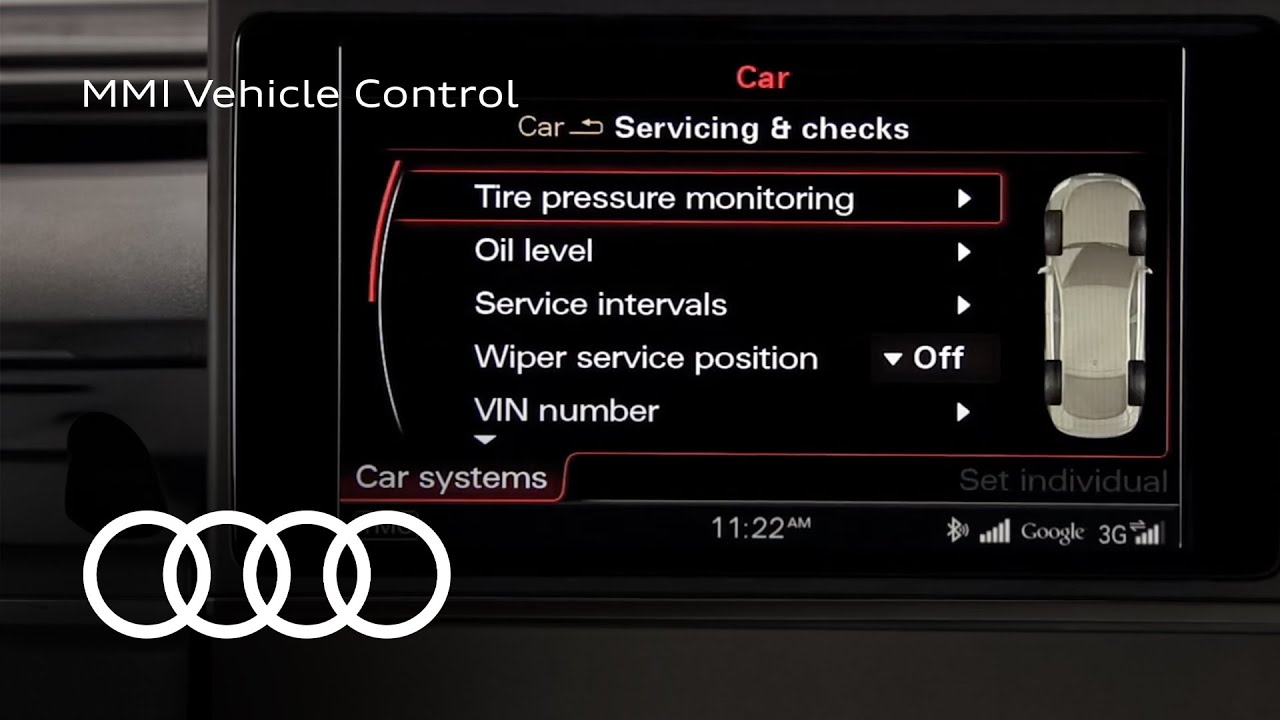Audi Tech Tutorial: MMI Vehicle Control & Settings - YouTube