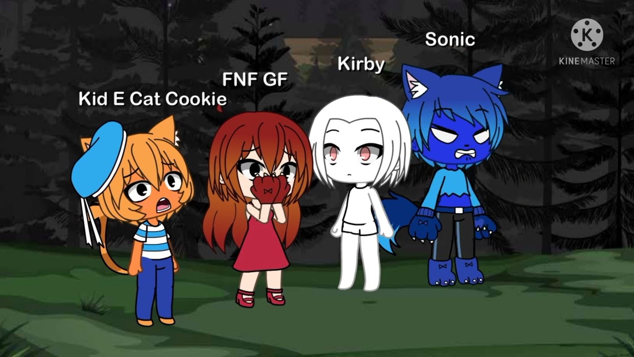 Quadruple Werewolf Transformation (FNF GF, Kid E Cats Cookie, Kirby and ...