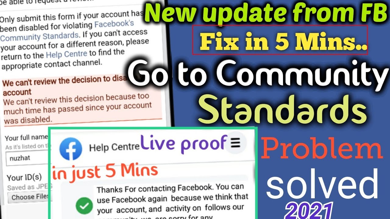 New\fix in 5 mins\go to community standards facebook problem solved ...