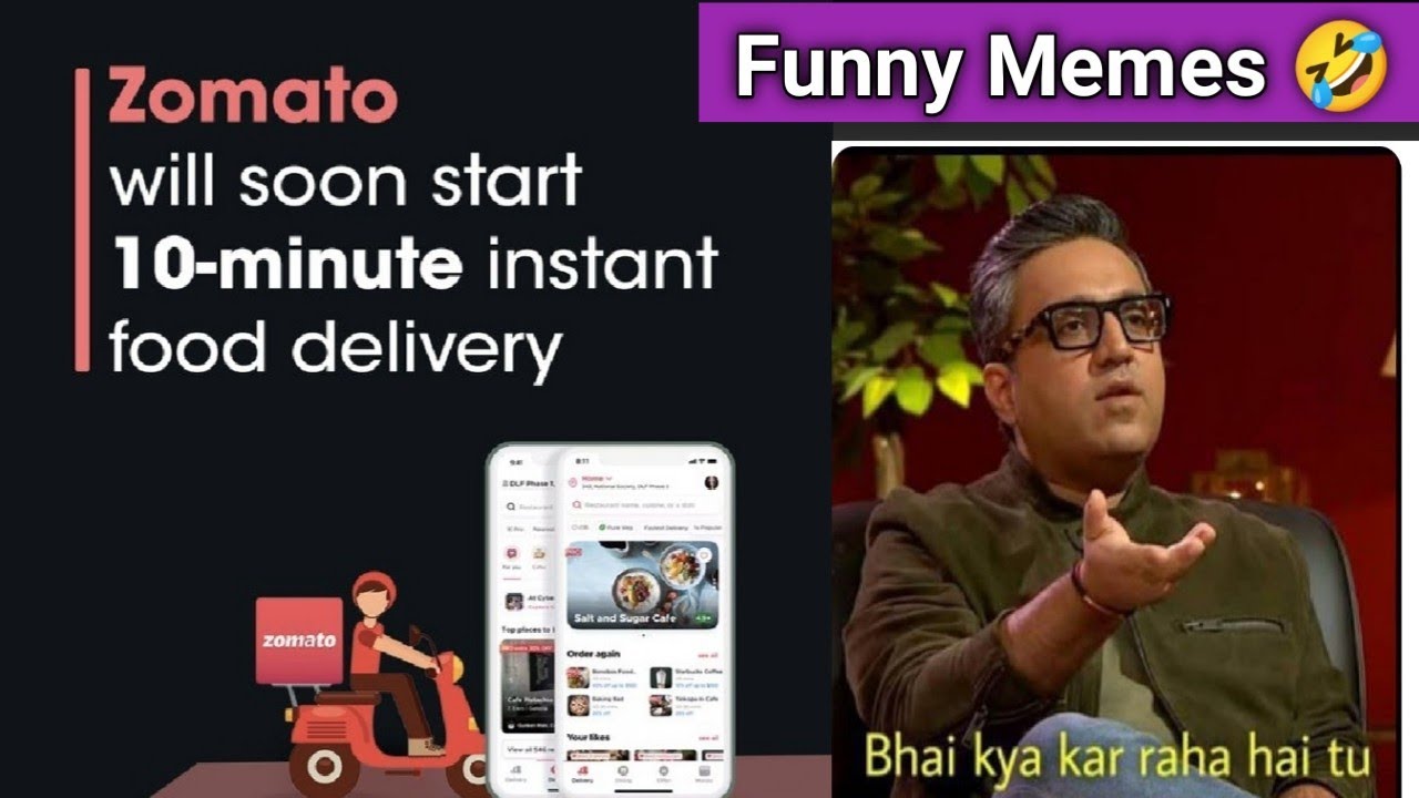 Zomato 10 minute delivery memes 😅😅🍕🥳 - YouTube
