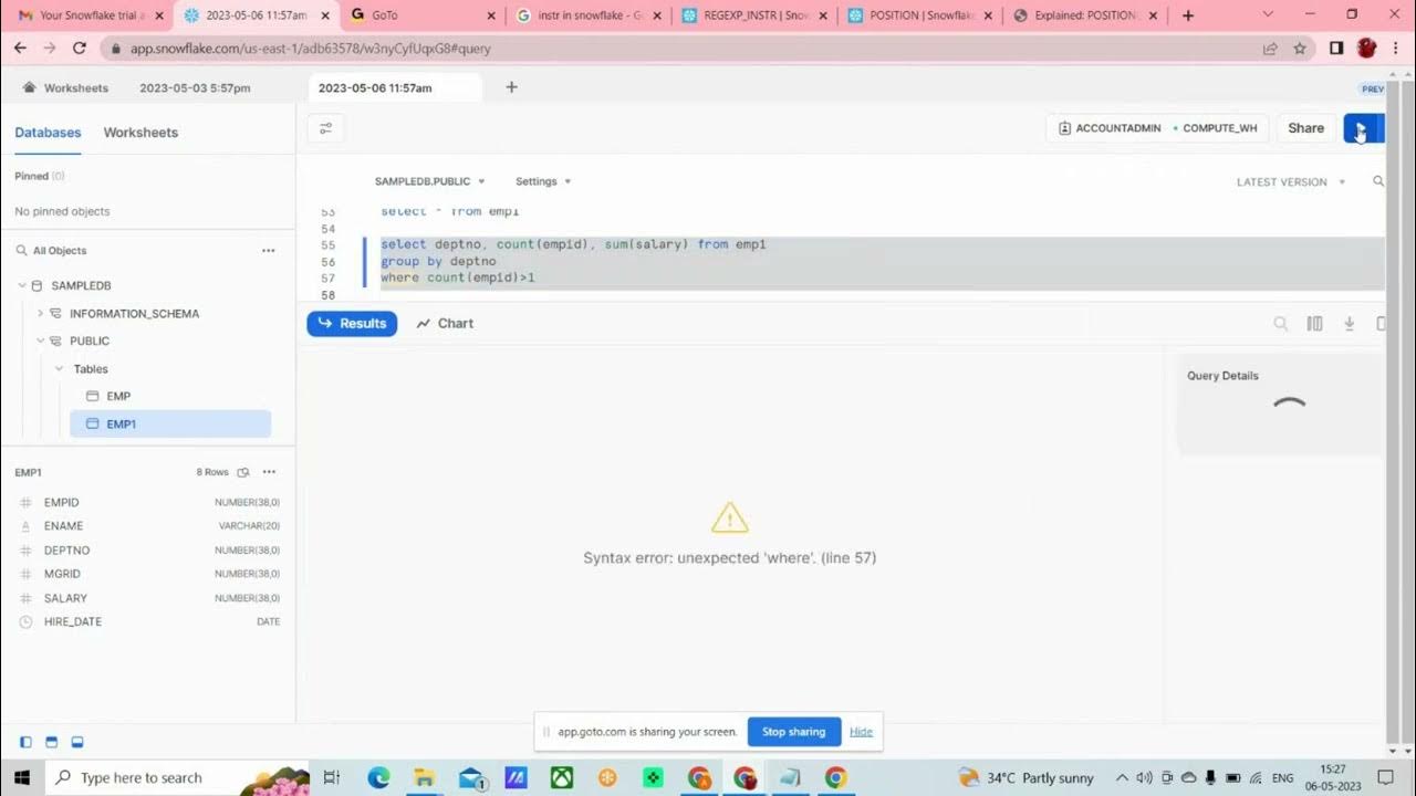 Snowflake SQL Interview Questions Snowflake SQL Queries Deepdive class 2 - YouTube