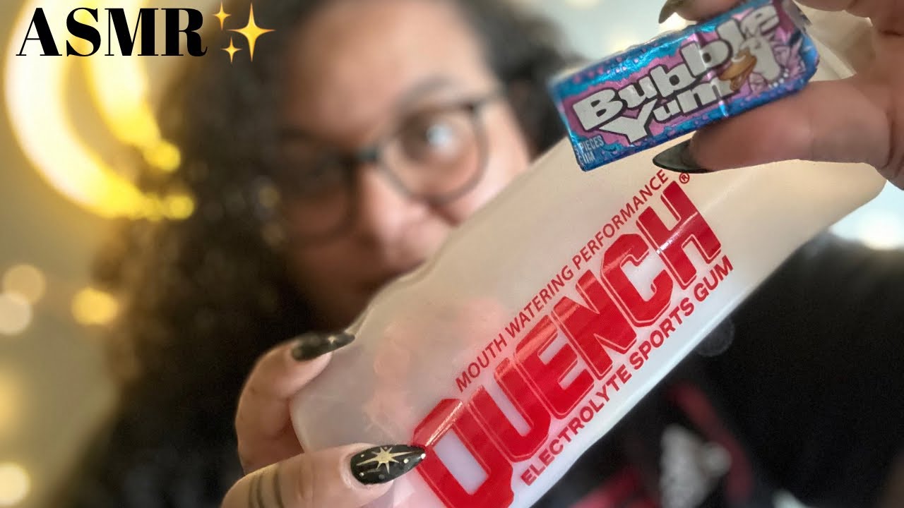 ASMR ~ Gum Chewing, Cracking and Blowing Big Bubbles🫧 - YouTube
