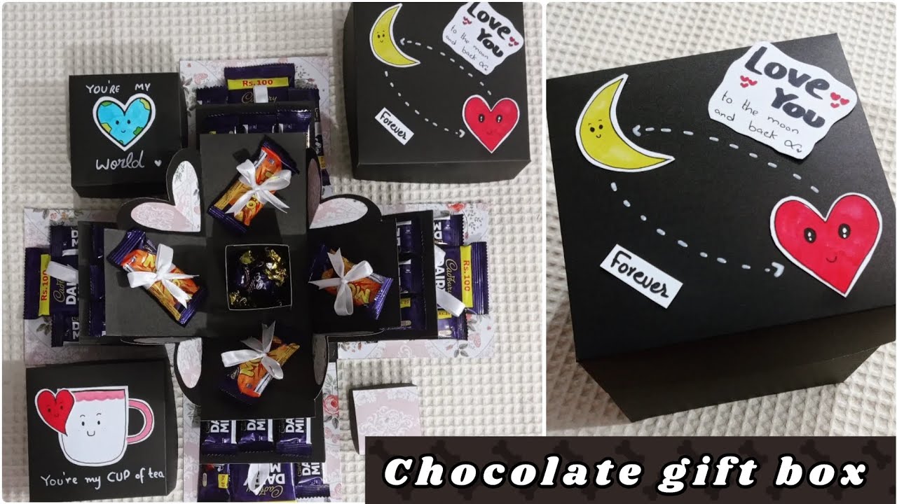 3 Layer Chocolate box with a small box inside it #explosionboxgift # ...