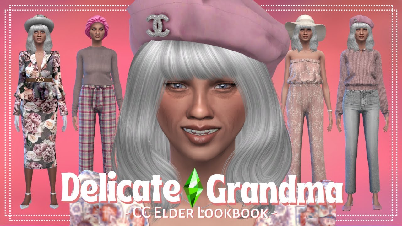 Delicate Grandma CC Elder Lookbook 👵 8 outfits || Kiara Macias || The ...