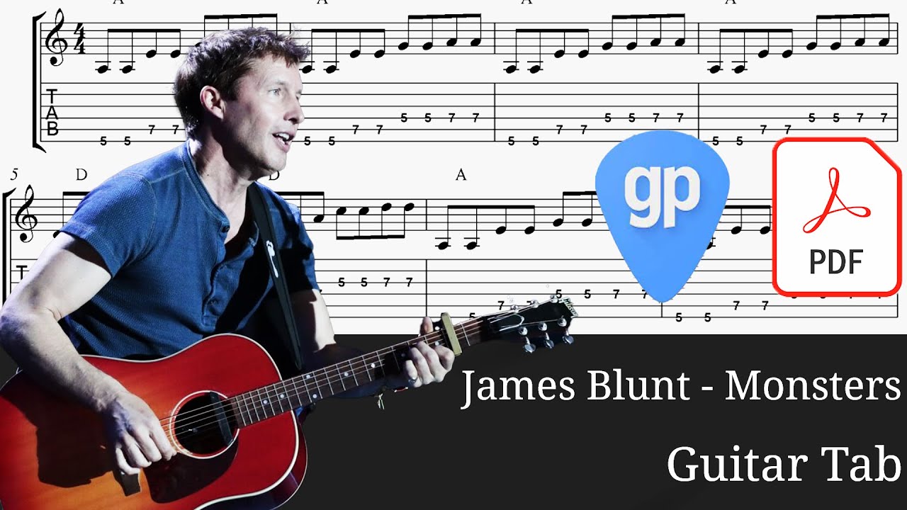 James Blunt - Monsters Guitar Tabs [TABS] - YouTube