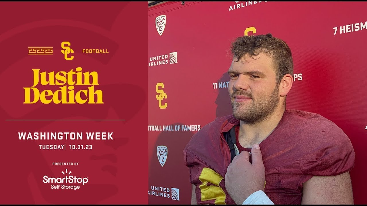 USC OL Justin Dedich I Washington Week - YouTube