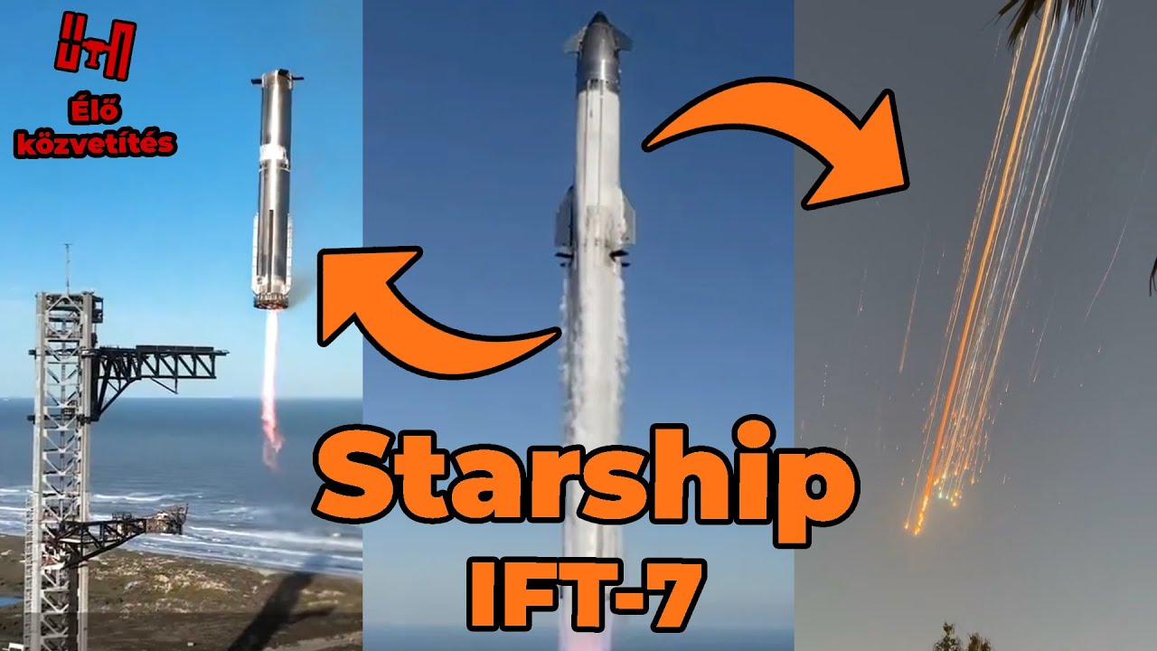 Starship IFT-7 tesztrepülés | 62. ÉLŐ közvetítés | ŰRKUTATÁS MAGYARUL ...