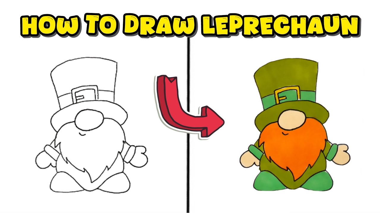 How to Draw a Leprechaun – Easy St. Patrick’s Day Drawing for Beginners ...