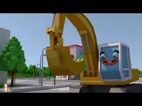 Ekskavatör Pol 🚗 Eğitici çizgi Film 👦 Ekskavatör max   Polis Arabası 🚒 için #6