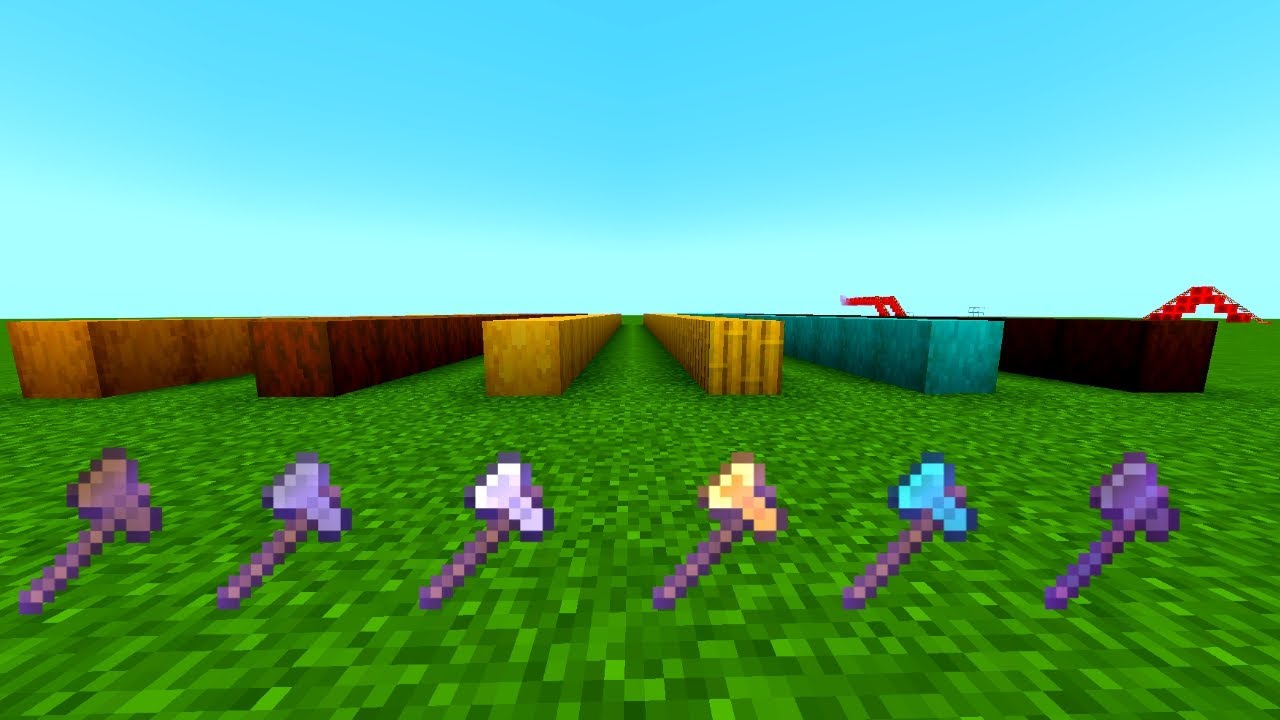 Minecraft which fully enchanted axe is faster ? How many durability ...