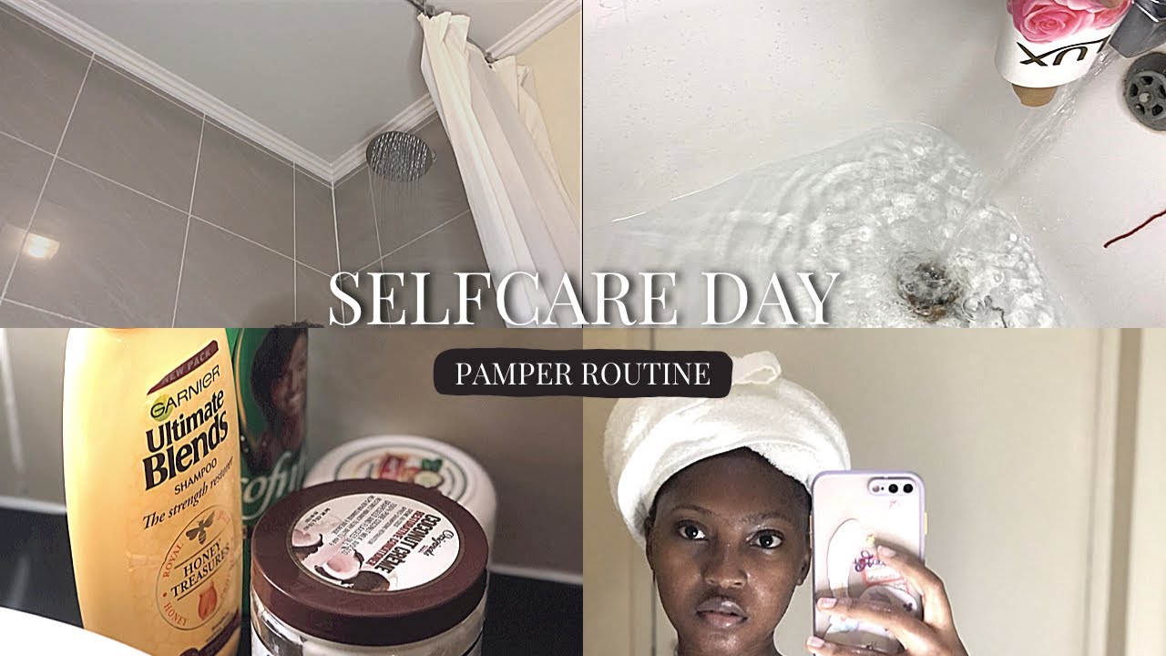 SELF CARE DAY | PAMPER ROUTINE | HAIR WASH DAY: Body care - YouTube