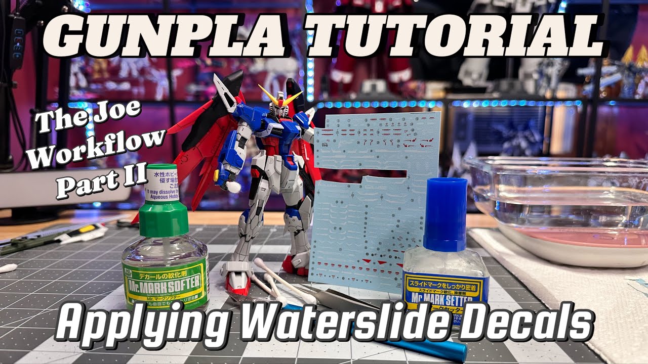 Gunpla Tutorial: Waterslide decals - The Joe Workflow - [4K] - YouTube