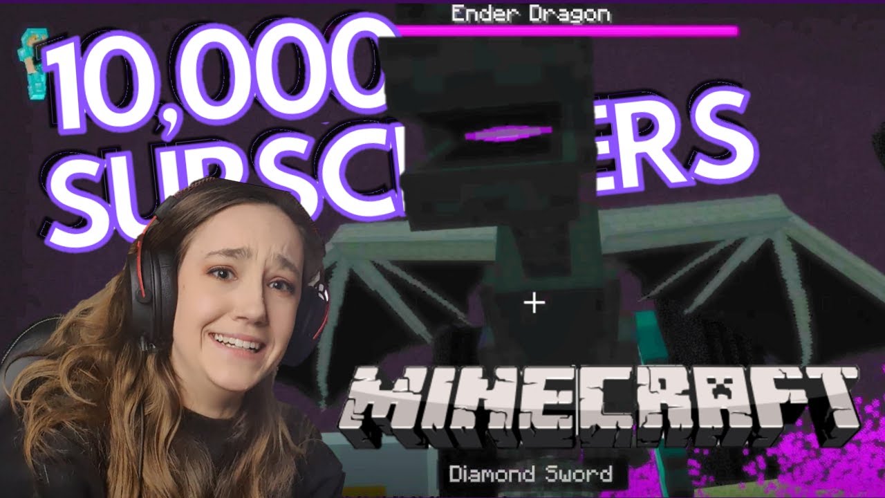 FIRST TIME BATTLING THE ENDER DRAGON: Wadzee's Sister Plays Minecraft ...