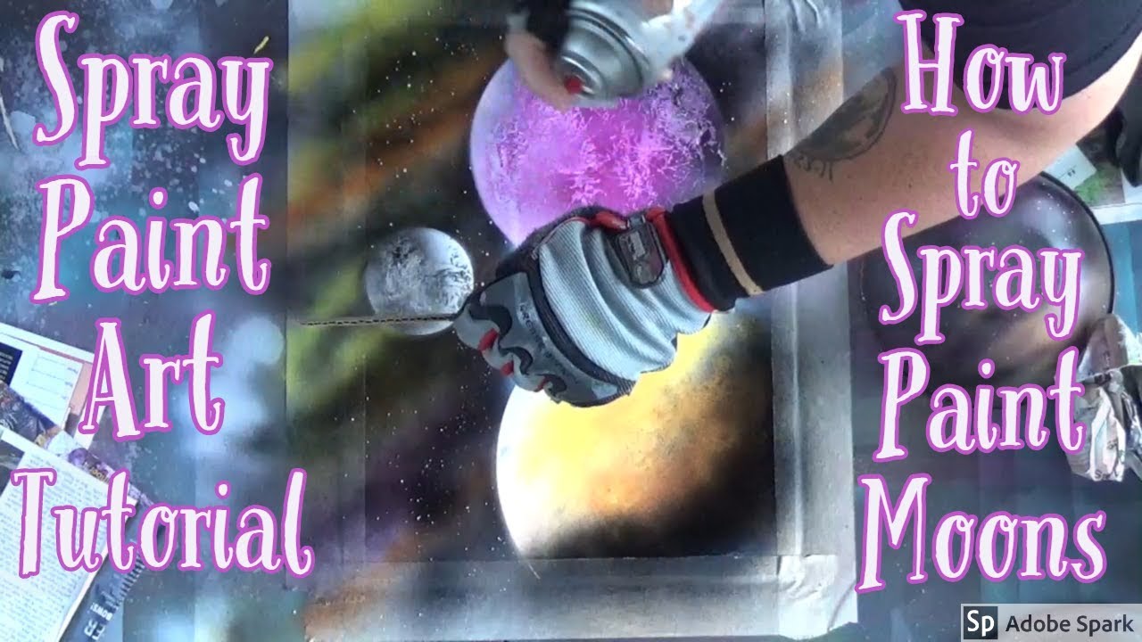 Spray Paint Art Tutorial - Lesson Three: How To Spray Paint Moons - YouTube